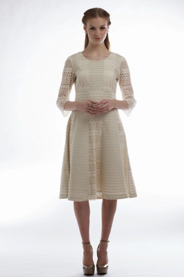 Lace Princess Panel Dress (Natural) Style # 1760 – JSong Way