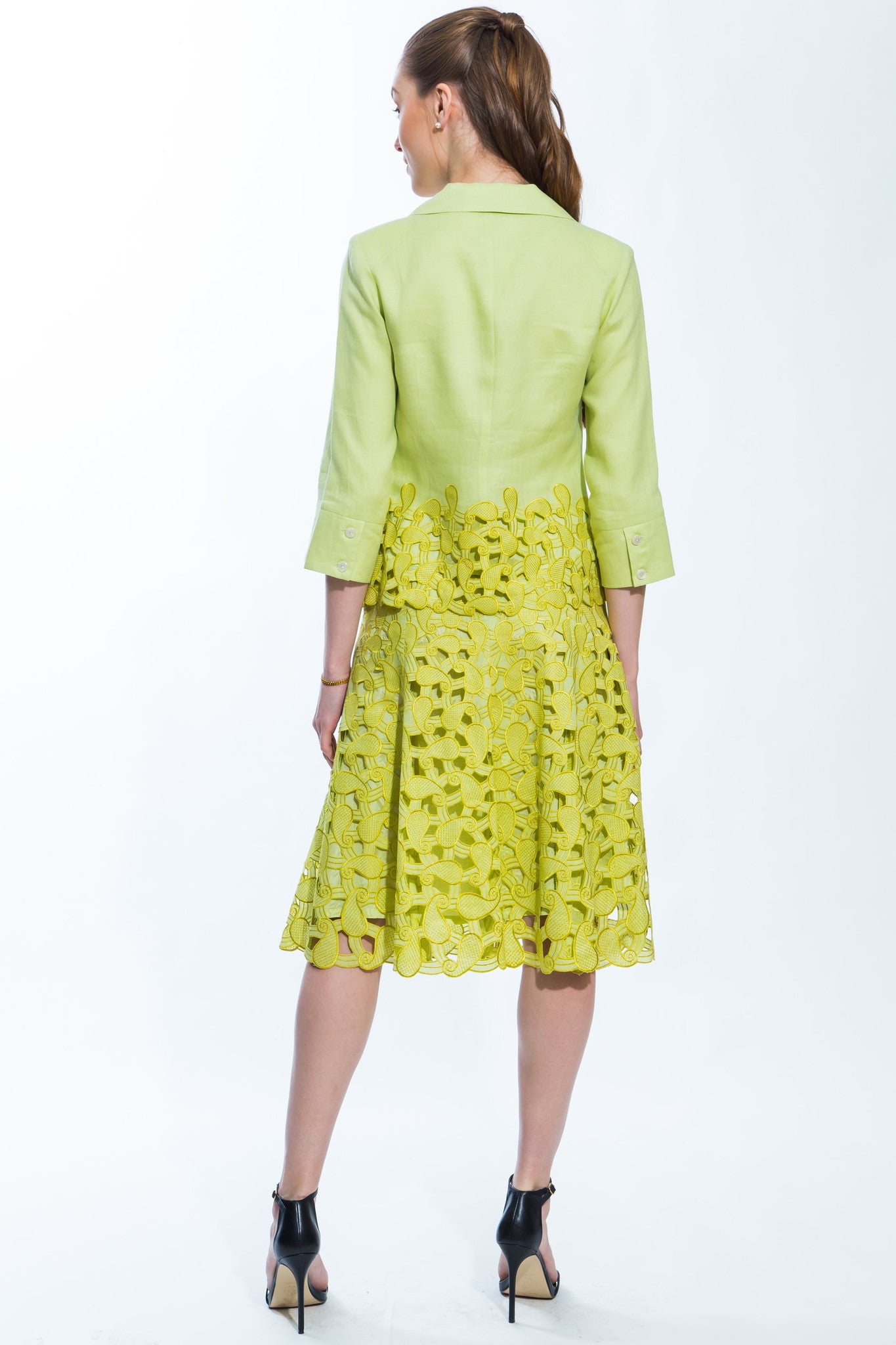 2 Piece Jacket and Skirt Paisley Suit (Citrus) Style 1789S – JSong Way